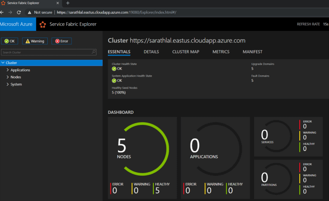 Running Aspnet Core Application In Azure Service Fabric Cluster